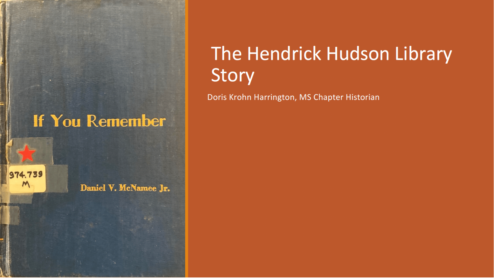 The Hendrick Hudson Free Library – Hendrick Hudson Chapter, NSDAR